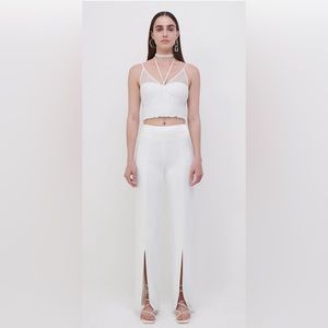 Jonathan Simkhai | Tops | Jonathan Simkhai White Lottie Poplin Crop Top ...